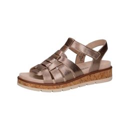 Caprice Damen Riemchensandale "Caprice Sandalen Leder", Gr. 41, beige, Leder, Schuhe