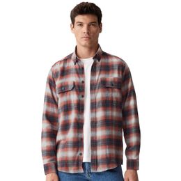 Casamoda Herren Flanellhemd "Casamoda Flanellhemd kariert", orange, Gr. XXXL, kariert, 100% Baumwolle, Hemden