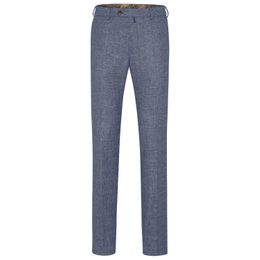 MEYER Herren Chinos "Bonn", grau, Gr. 56, kariert, 60% Schurwolle, 38% Polyester, 2% Elasthan, Hosen, mit Stretch-Dehnbund