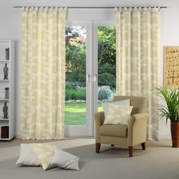 Vorhang WIRTH, B:135cm H:175cm, beige, Polyester, Wohnzimmer, Gardinen, "Angie"