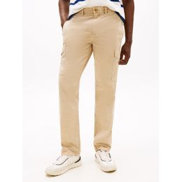 Tommy Hilfiger Herren Cargohose "DENTON LW TWILL", gr&uuml;n, Gr. 34, Twill, Obermaterial: 100% Baumwolle, Hosen, Straight Fit, Baumwolle