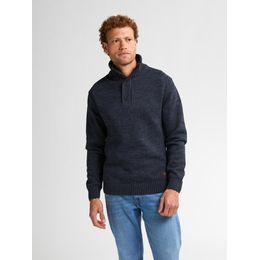 Herren Troyer, blau, Gr. XXL, PETROL INDUSTRIES, Strick, Obermaterial: 87% Baumwolle, 13% Polyester, Pullover
