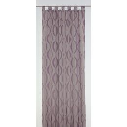 Vorhang WIRTH, B:135cm H:245cm, lila, Baumwolle, Polyester, Wohnzimmer, Gardinen, "Varallo"