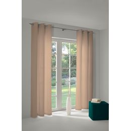 Vorhang Adam, B:145cm H:225cm, braun, Jacquard, Baumwolle (Bio-Baumwolle), Wohnzimmer, Gardinen, "Uni Collection", aus 100% Bio-Baumwolle