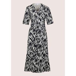 Madeleine Mode MADELEINE Damen Midikleid "Wickelkleid Sommerkleid mit G&uuml;rtel, in Wickelform", schwarz, Modern, Gr. 36, Obermaterial: 100% Baumwolle CO., Kleider