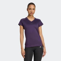 Damen T-Shirt "AEROREADY TRAIN ESSENTIALS MINIMAL BRANDING V-NECK", schwarz, Gr. L, adidas Performance, Obermaterial: 93% Polyester, 7% Elasthan,