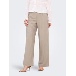 Jacqueline de Yong JDY Damen Jerseyhose "JDYBIRDIE GEGGO LONG PANT JRS", beige, Gr. XL, meliert, Jersey, Obermaterial: 53% Viskose, 47% Nylon, Hosen, Sommerhose