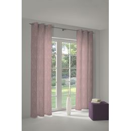 Vorhang Adam, B:145cm H:145cm, lila, Jacquard, Baumwolle (Bio-Baumwolle), Wohnzimmer, Gardinen, "Easy Diamond", aus 100% Bio-Baumwolle