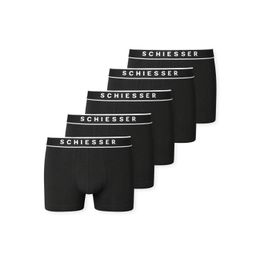 Schiesser Herren Boxershorts "Boxershort 5PACK Shorts - 95/5 Multipacks 5er Pack", Gr. M, schwarz, Obermaterial: 95% Baumwolle CO. 5% Elasthan EL.,