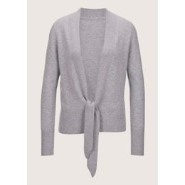 Madeleine Mode MADELEINE Damen Strickjacke "Strickjacke Kaschmirstrickjacke mit V-Ausschnitt", grau, Modern, Gr. 34, Obermaterial: 100% Kaschmir WS., Strickjacken
