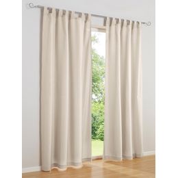 Vorhang HEINE HOME, B:140cm H:225cm, beige, Polyester, Gardinen