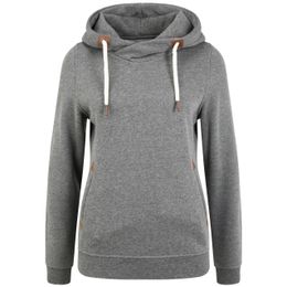 oxmo Damen Kapuzenpullover "Hoodie OXVicky", grau, Gr. L, Obermaterial: 80% Polyester PES. 20% Baumwolle CO., Sweatshirts