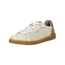 Mustang Shoes Herren Sneaker "Mustang Shoes Sneaker Lederimitat", Gr. 43, beige, Lederimitat, Schuhe