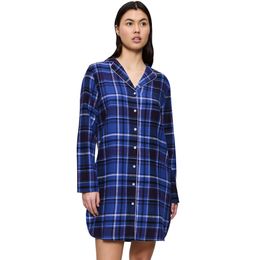 Triumph Damen Nachthemd "Boyfriend NDW 01 X Checks", Gr. 46, blau, Flanell, Obermaterial: 100% Baumwolle, Kleider, bequem und stilvoll