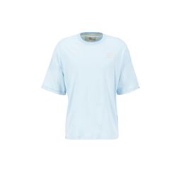 Herren T-Shirt "Organics OS Roll-Up T-Shirt", blau, Gr. S, Alpha Industries, Obermaterial: 100% Baumwolle, Shirts