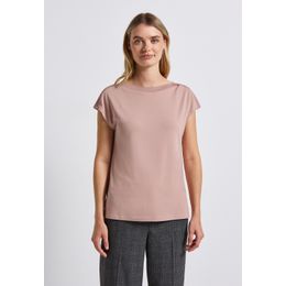Street One Damen T-Shirtfaded rose, Gr. 36, unifarben, Stoff, 95% Viskose, 5% Elasthan, Shirts, aus strecthigem Viskosematerial