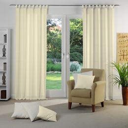 Vorhang WIRTH, B:135cm H:145cm, beige, Jacquard, Polyacryl, Polyester, Wohnzimmer, Gardinen, "NEUFAHRN"
