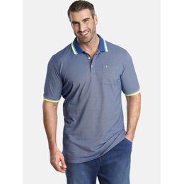 CHARLES COLBY Herren Poloshirt "Poloshirt EARL LANDON", blau, Gr. L, Obermaterial: 80% Baumwolle CO. 20% Polyester COOLMAX PES(Coolmax)., Shirts