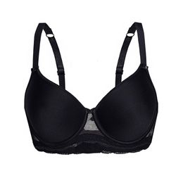 Sassa Mode SASSA Damen T-Shirt-BH "Spacer BH DOTTED MESH", Gr. 90, schwarz, Stoff, Obermaterial: 83% Polyamid PA. 17% Elasthan EL., BHs