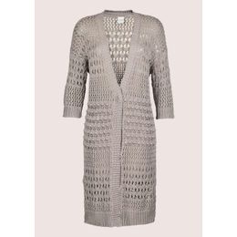 Madeleine Mode MADELEINE Damen Strickjacke "Strickjacke Lange Strickjacke mit Ajour-Muster"cappuccino, Gr. 40, Obermaterial: 50% Baumwolle CO. 50% Polyacryl PAN.,