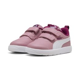 Puma Kinder Sneaker "Courtflex V3 Sneakers Klein Kinder", Gr. 21, wei&szlig;, Obermaterial: Textil, Synthetik; Futter: Textil; Innensohle: Textil;
