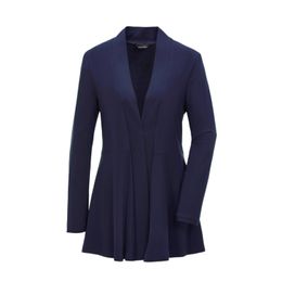GOLDNER Damen Sweatjacke "Leichte Shirtjacke lila mit Stretch", blau, Gr. 44, Obermaterial: 95% Polyester PES. 5% Elasthan EL., Sweatjacken