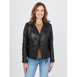 JCC Damen Bikerjacke "7080", schwarz, Gr. 36, Obermaterial: 100% Schafsleder. Futter: 100% Baumwolle. &Auml;rmelfutter: 100% Polyester, Jacken