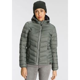 Polarino Damen Steppjacke, gr&uuml;n, Gr. 44, Web, Obermaterial: 100% Polyamid. Futter: 100% Polyamid. Wattierung: 100% Polyester, Jacken, &Uuml;bergangsjacke