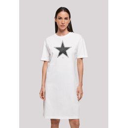 F4NT4STIC Damen Shirtkleid "Stern Basic", wei&szlig;, Gr. XXL, Obermaterial: 100% Baumwolle, Kleider, Print