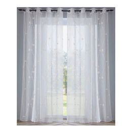 Gardine HEINE HOME, B:140cm H:175cm, wei&szlig;, Polyester, Gardinen