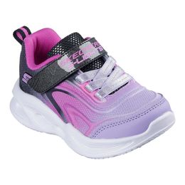 Skechers Mädchen Sneaker "Skechers SOLA GLOW", Gr. 26schwarz, rosa, lila, Lederimitat, Textil, Glitzer, kontrastfarbene Details, Schuhe, Babyschuh