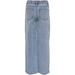 KIDS Only M&auml;dchen Bequeme Jeans "KOGCOMET WIDE DNM LB", blau, Gr. 164, unifarben, Denim/Jeans, Obermaterial: 80% Baumwolle, 20% Polyester, Jeans