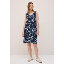 Cecil Damen Jerseykleid, blau, Gr. M, gemustert, Stoff, 95% Viskose, 5% Elasthan, Kleider, aus Viskose