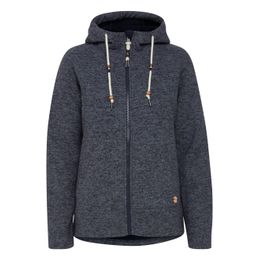oxmo Damen Kapuzenfleecejacke "Kapuzensweatjacke OXFia", blau, Gr. M, Obermaterial: 100% Polyester PES., Jacken