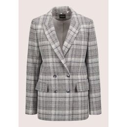 Madeleine Mode MADELEINE Damen Longblazer "Blazer Langer Karo-Blazer", gr&uuml;n, Gr. 42, Obermaterial: 60% Wolle WO. 20% Polyamid PA. 20% Polyester PES., Blazer