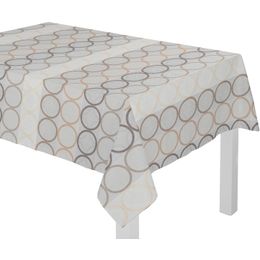 Tischdecke WIRTH, B:130cm L:190cm, braun, Baumwolle, Polyester, Tischdecken, "ZIRBELLO"