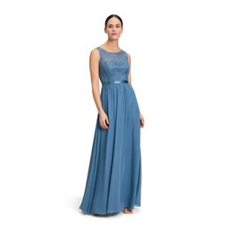 Vera Mont Damen Abendkleid "Damen Abendkleid mit Spitze", blau, festlich, Gr. 30, Obermaterial: 100% Polyester. Besatz: 100% Polyester. Futter: 100%
