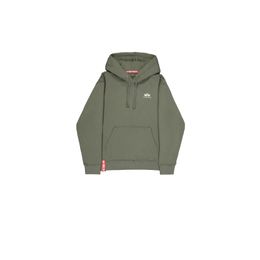 Herren Hoodie "Basic Hoodie SL", gr&uuml;n, Gr. M, Alpha Industries, Obermaterial: 80% Baumwolle, 20% Polyester, Sweatshirts