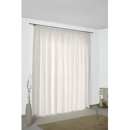 Vorhang WIRTH, B:65cm H:125cm, beige, Jacquard, Baumwolle, Polyester, Wohnzimmer, Gardinen, "Torbole"