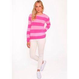 Zwillingsherz Damen Strickpullover, pink, Gr. L, Feinstrick, Obermaterial: 100% Kaschmir, Pullover, Rundhalsausschnitt, langärmelig, Kaschmir,