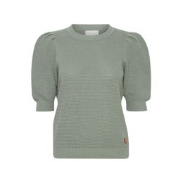 oxmo Damen Strickfleece-Pullover "Strickpullover OXMicha", blau, Gr. XXL, Obermaterial: 100% Baumwolle CO., Shirts