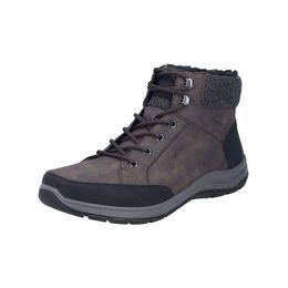 Rieker Damen Schn&uuml;rstiefelette "Rieker Stiefelette Lederimitat/Textil", Gr. 43, schwarz, Lederimitat, Textil, Schuhe