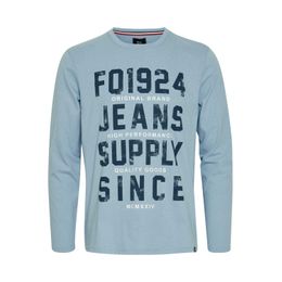 FQ1924 Herren Langarmshirt "Langarmshirt FQNoxan", blau, Gr. XXL, Obermaterial: 60% Baumwolle CO. 40% Polyester PES., Shirts
