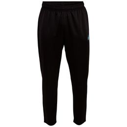 Lotto Herren Trainingshose, schwarz, Gr. S, unifarben, 100% Polyester, Hosen, - mit dezentem Logoprint