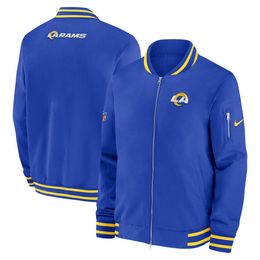 Nike Kinder Bomberjacke "Nike Jacke Los Angeles Rams Nike Coach Bomber", blau, Gr. M, 100% Polyester, Jacken