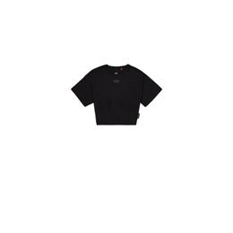 Damen T-Shirt "Waisted T-Shirt W", schwarz, Gr. S, Alpha Industries, Obermaterial: 100% Baumwolle, Shirts