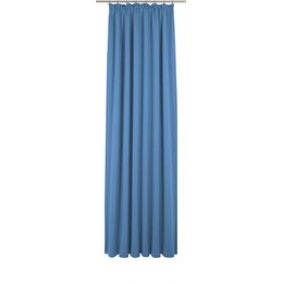 Vorhang WIRTH, B:132cm H:225cm, blau, Jacquard, Polyester, Wohnzimmer, Gardinen, "Umea"