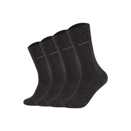 Camano Herren Sneakersocken "Socken 4er Pack", Gr. 39, grau, Obermaterial: 80% Baumwolle CO. 17% Polyamid PA. 3% Elasthan EL., Socken