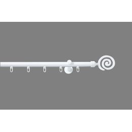 Innenlaufschiene GOOD LIFE, L:160cm &Oslash;:20mm, wei&szlig;, Aluminium, Metall, Gardinenstangen, "Espiral"