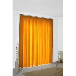 Vorhang WIRTH, B:131cm H:145cm, gold, Polyacryl, Wohnzimmer, Gardinen, "Trondheim B", nach Ma&szlig;